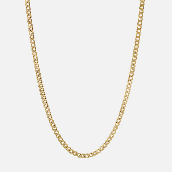54 FLORAL 'CONNELL' 3mm CURB NECKLACE CHAIN - GOLD - 54 Floral